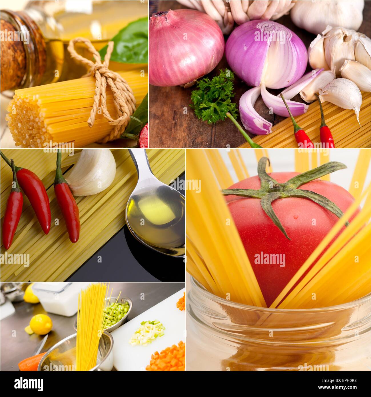 healthy Vegetarian vegan food collage Stock Photo - Alamy