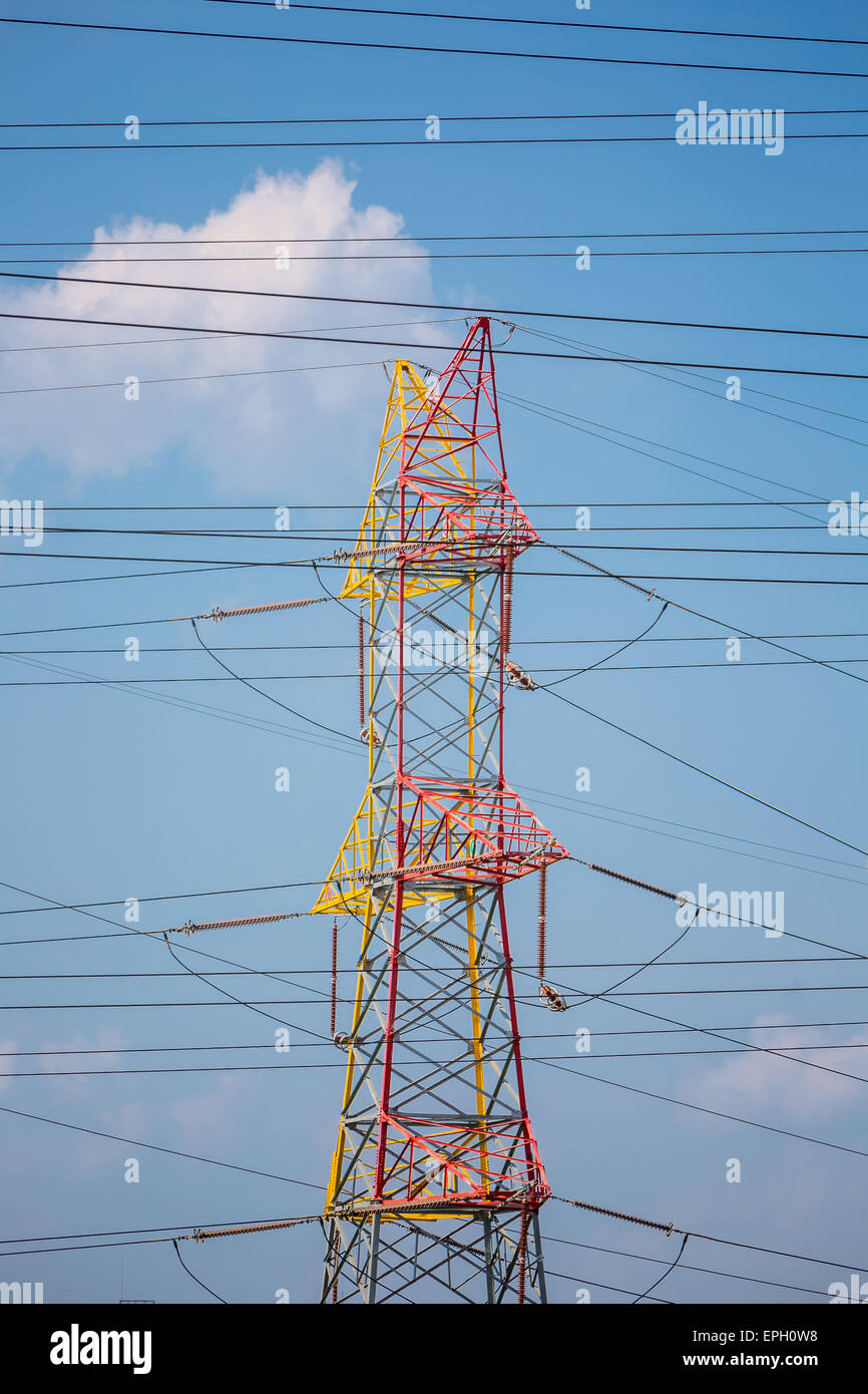 High voltage towers Stock Photo - Alamy