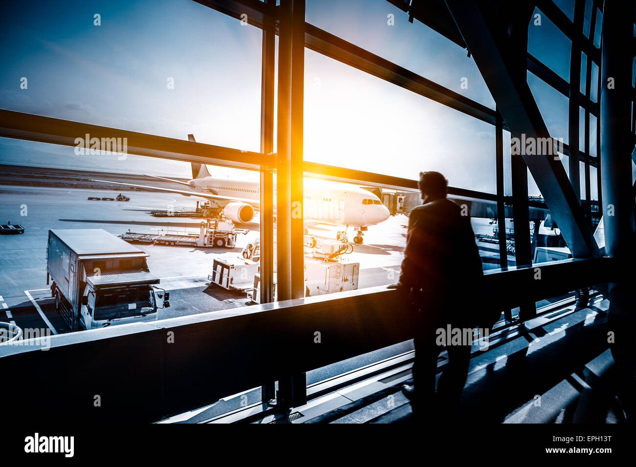 Airport plane runway shadow hi-res stock photography and images - Alamy