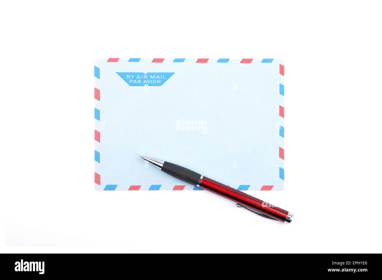 Blue envelope air mail hi-res stock photography and images - Alamy