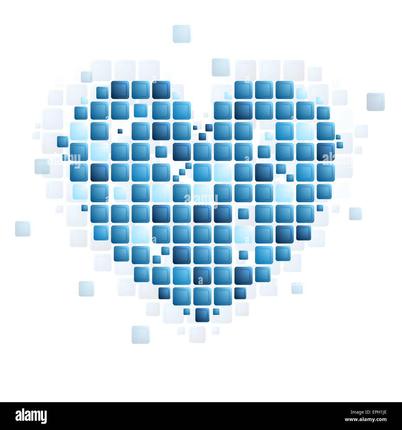 Tech abstract heart shape Stock Photo - Alamy