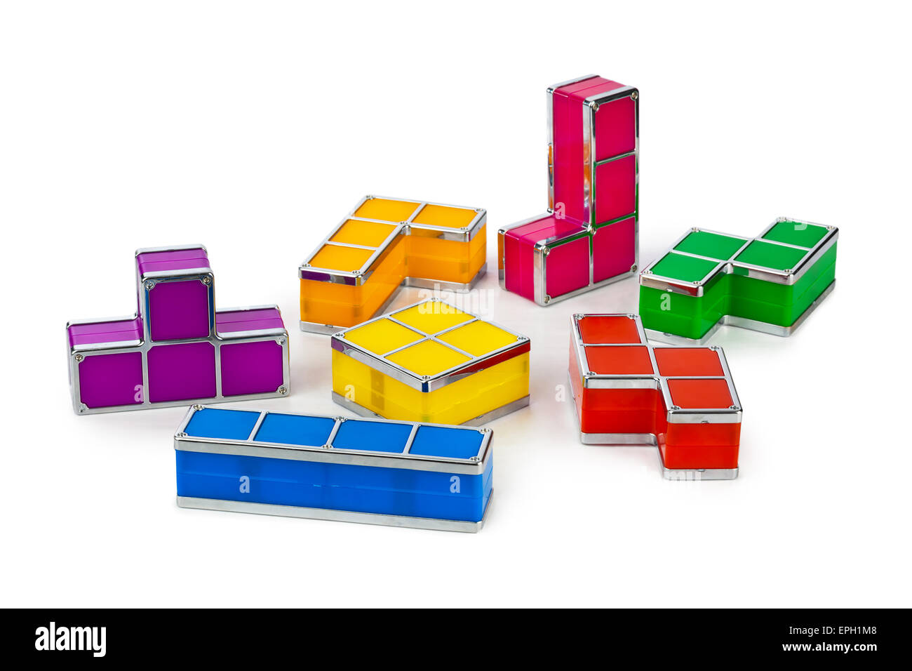 Tetris game colorful not illustration Cut Out Stock Images & Pictures ...