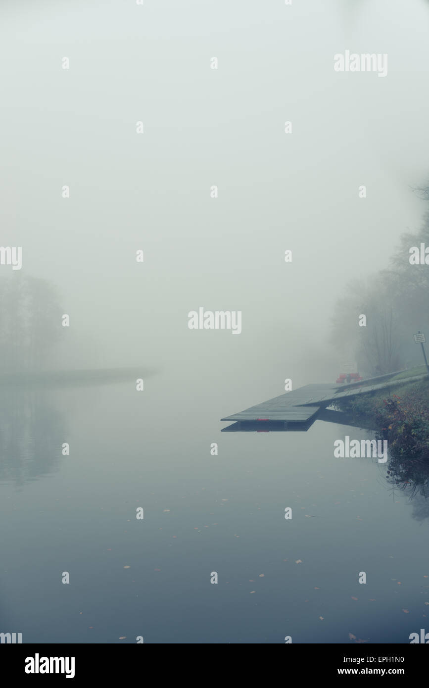 fog at the river Stock Photo - Alamy