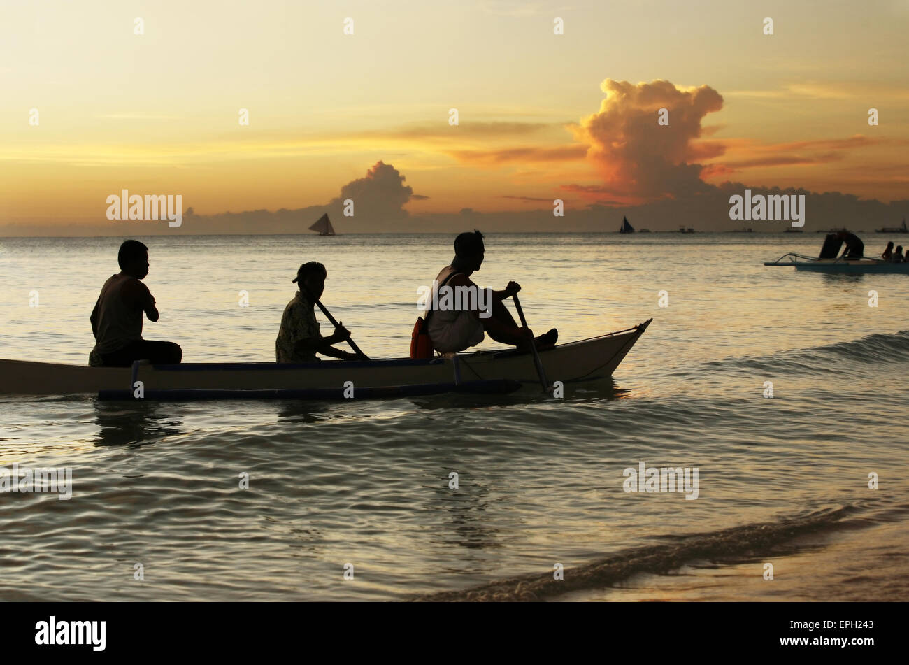 Sailing and sunset Stock Photo - Alamy