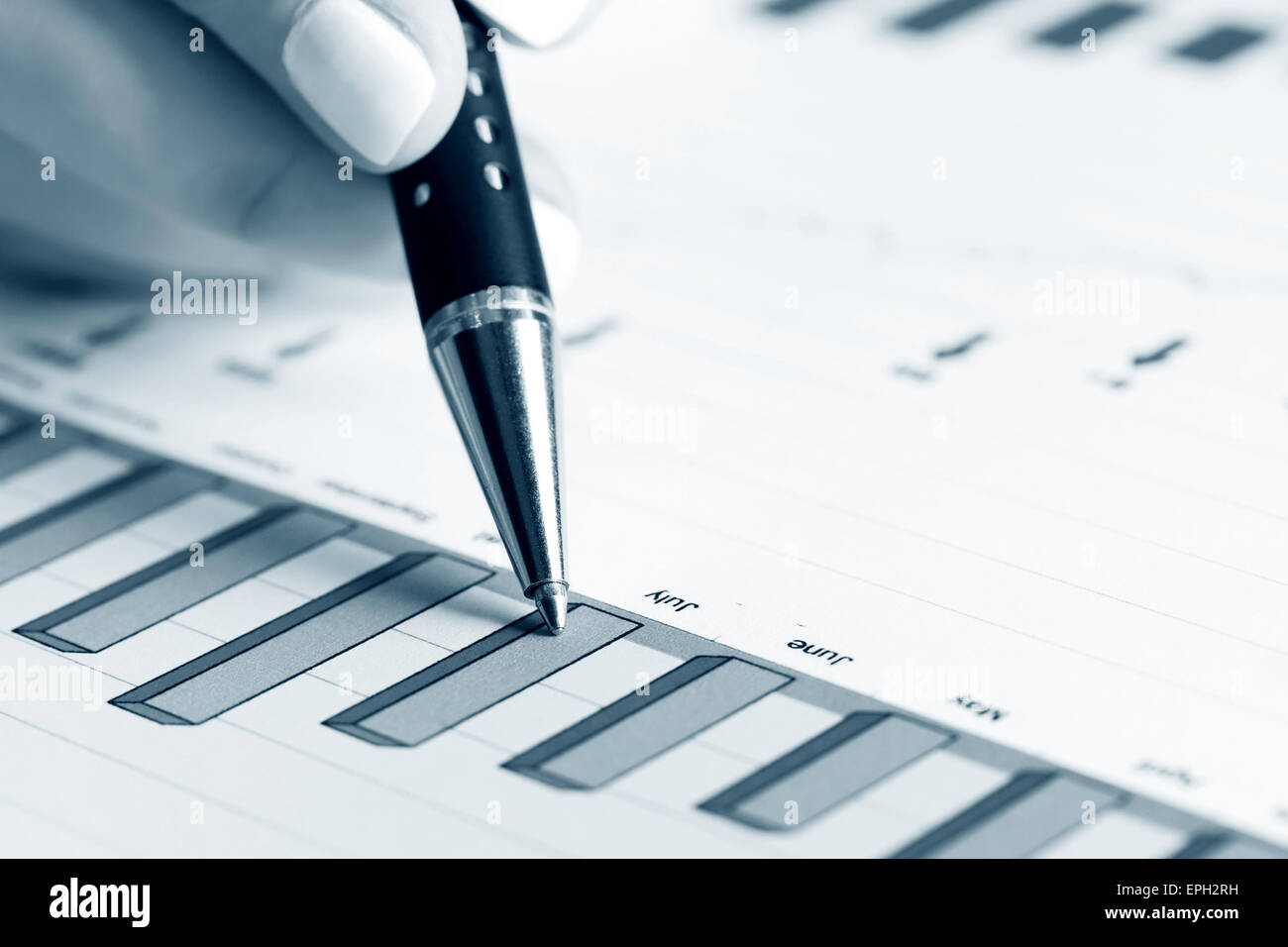 Financial accounting stock market graphs charts Stock Photo - Alamy