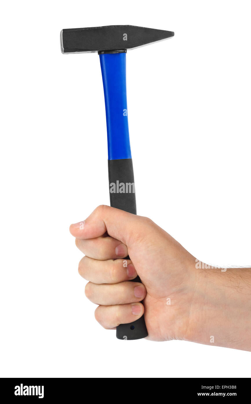 Working symbol hand hammer Cut Out Stock Images & Pictures - Alamy