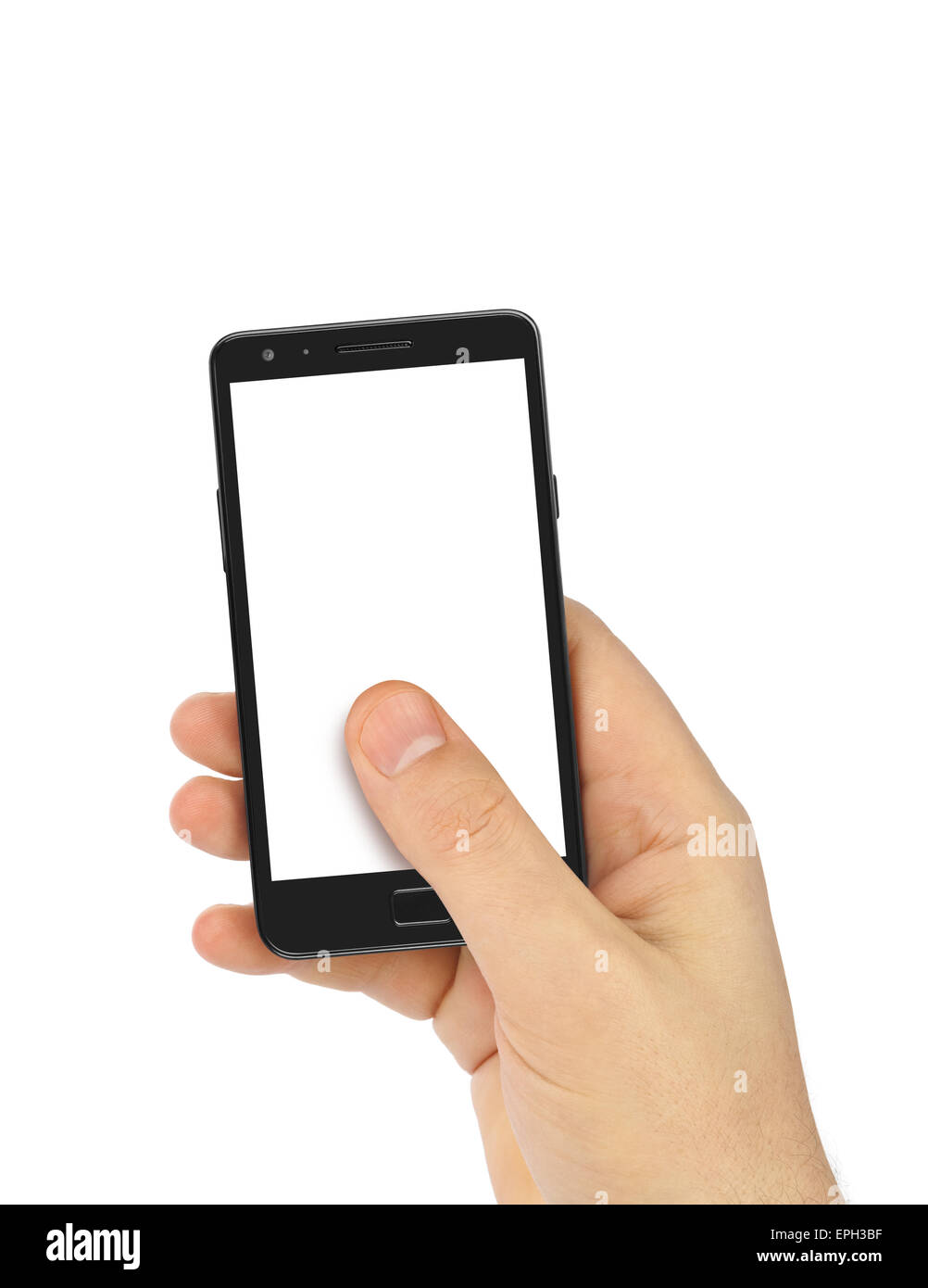 Hand with smartphone Stock Photo - Alamy