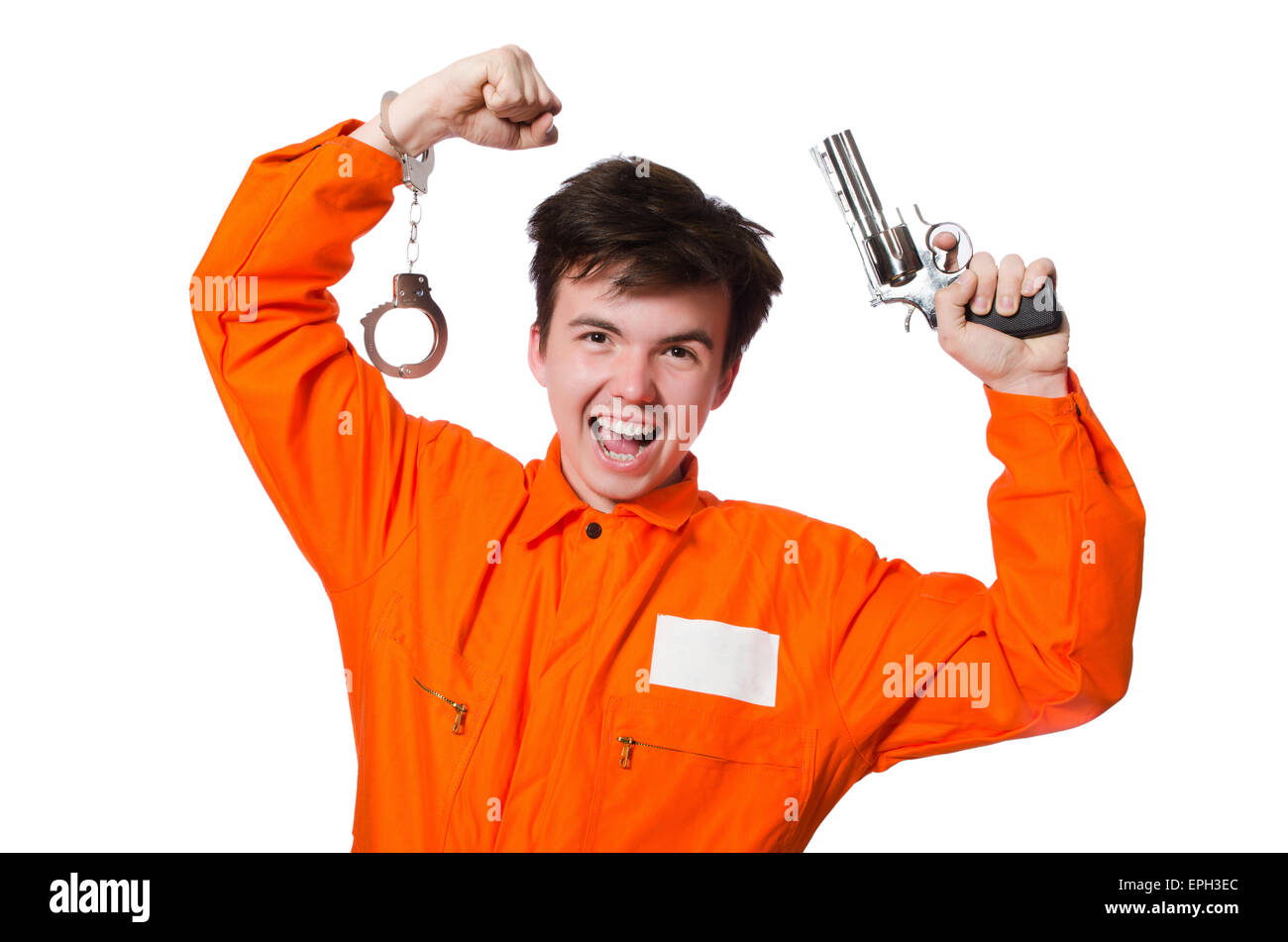Funny prison inmate in concept Stock Photo - Alamy