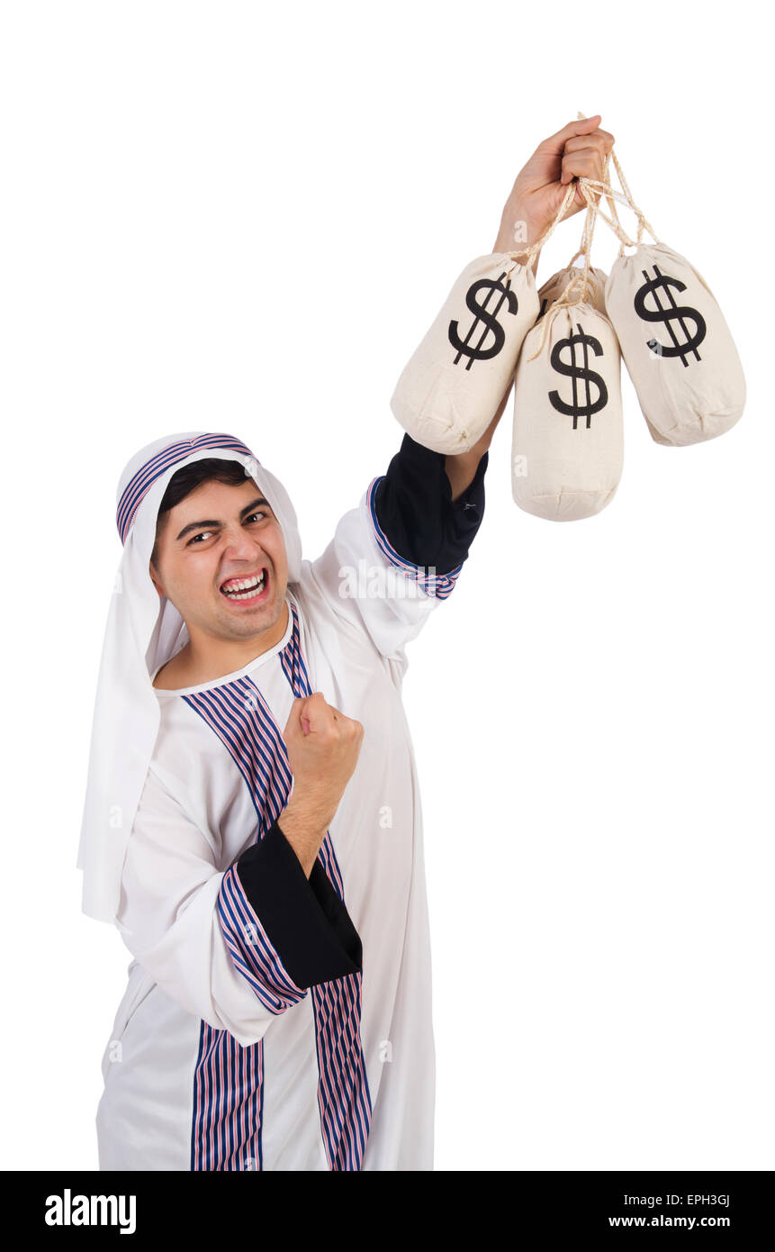 Angry arab man isolated on the white Stock Photo - Alamy