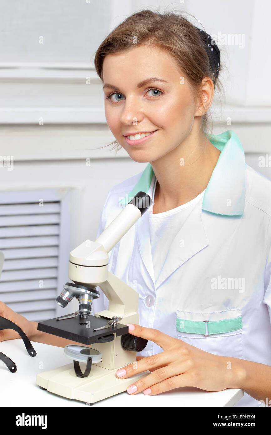 Young female researcher working hi-res stock photography and images - Alamy