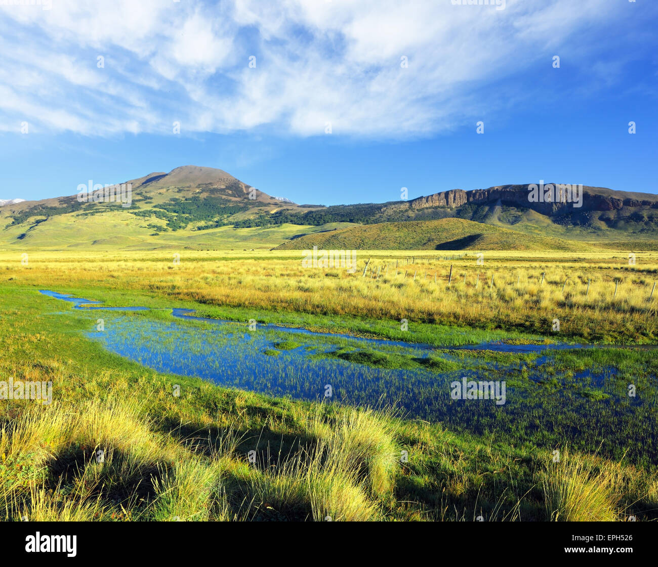 Cold creek crosses the valley Stock Photo - Alamy
