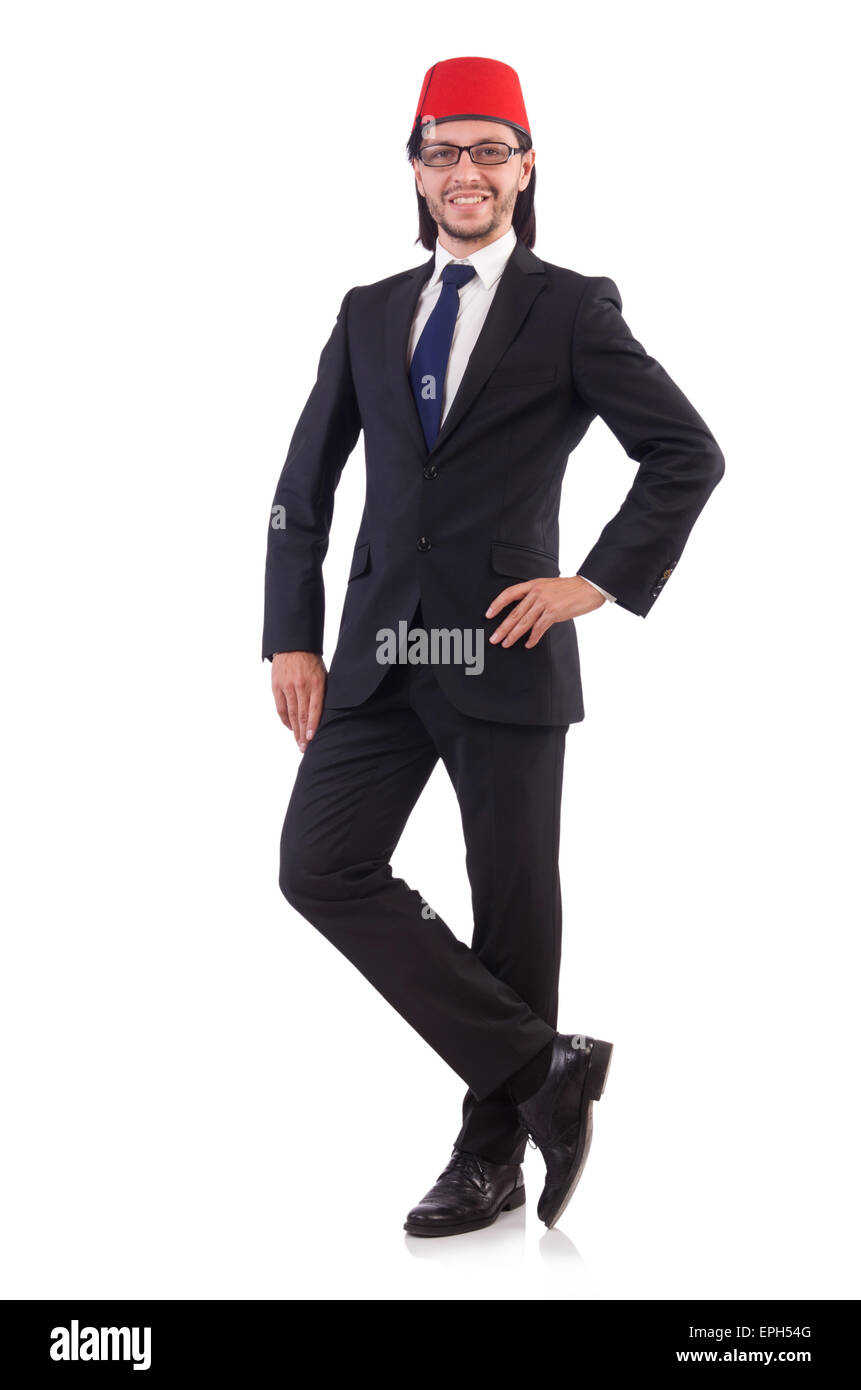 Young turkish man wearing fez Cut Out Stock Images & Pictures - Alamy