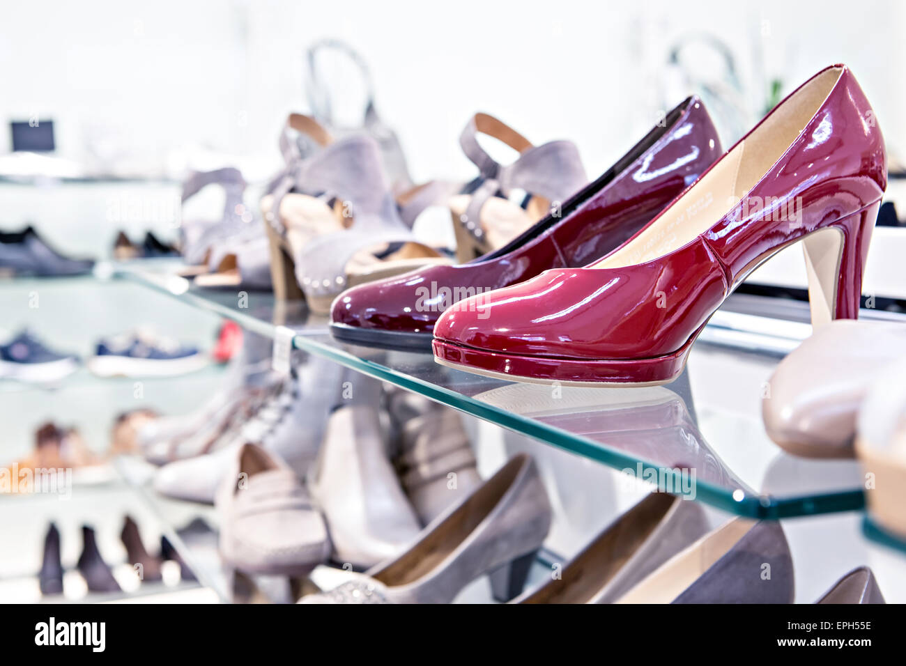 the shoe store or a shopping center inside Stock Photo - Alamy