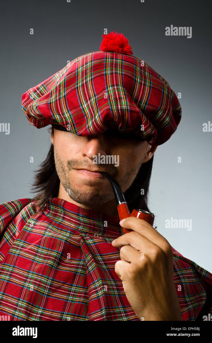 Funny scotsman smoking pipe hi-res stock photography and images - Alamy