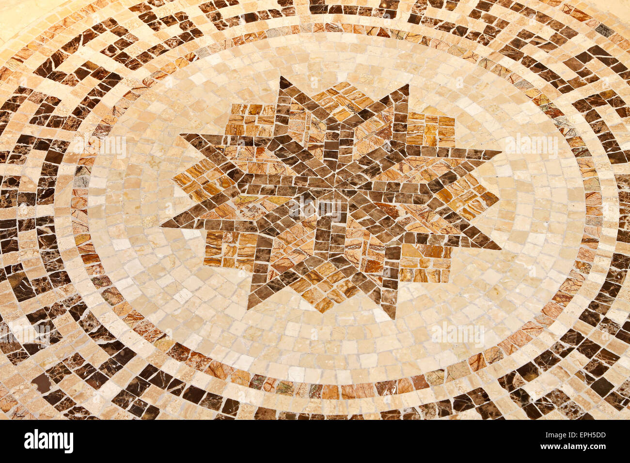 Floor star mosaic Stock Photo - Alamy