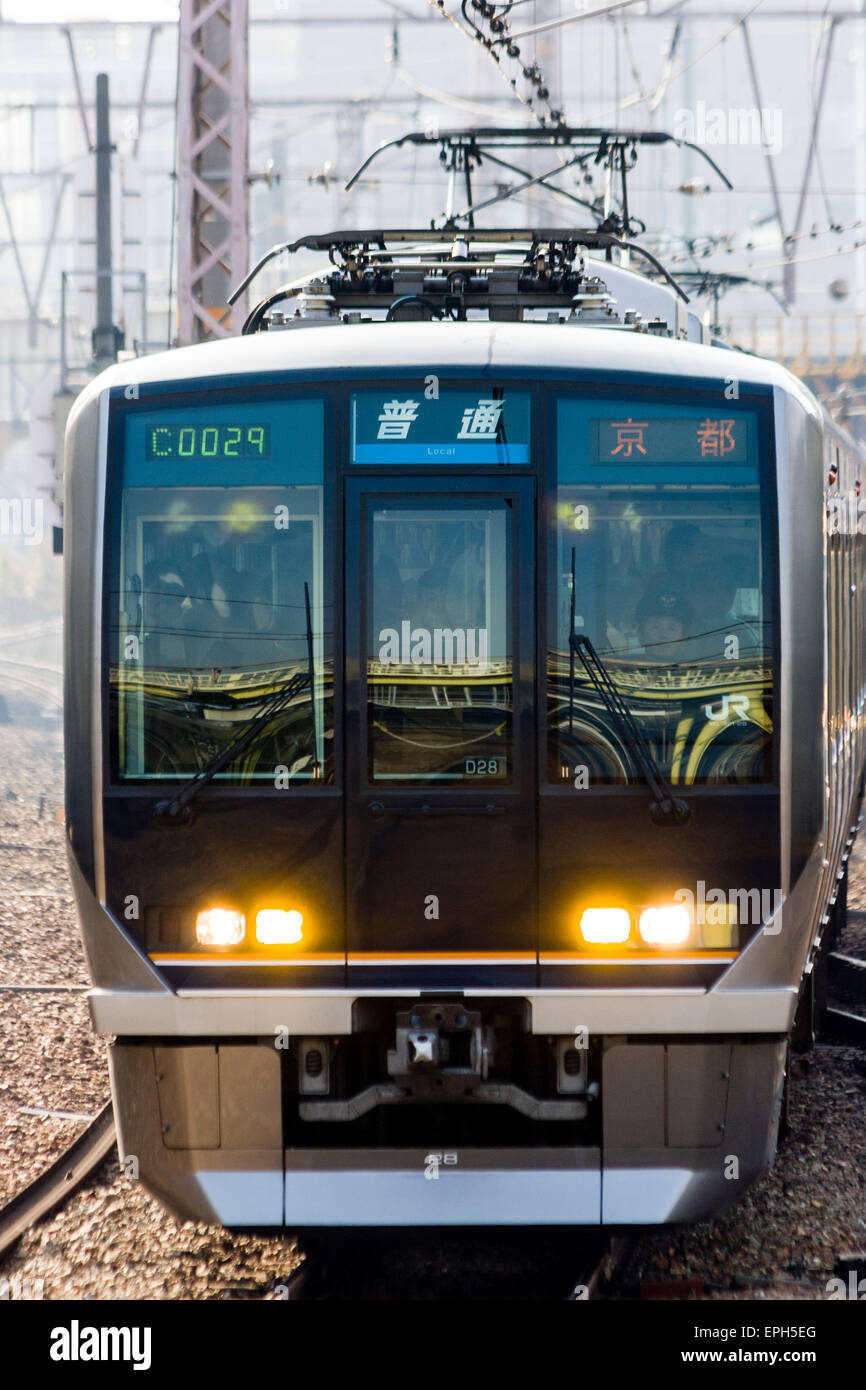 Japan. Japanese Railways, JR, Communter train , approaching. A 321 ...