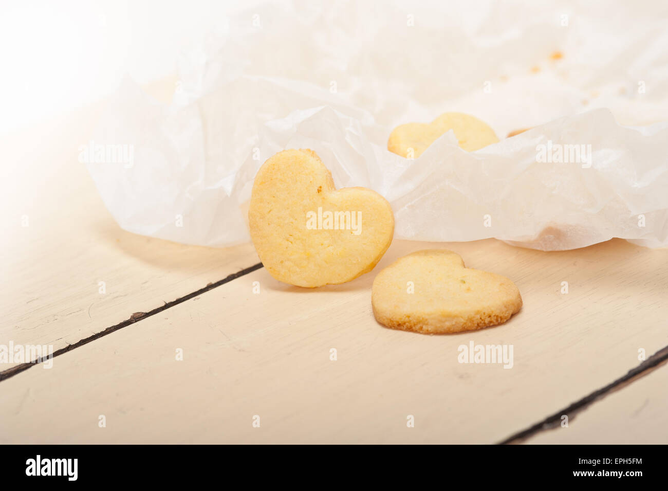 heart shaped shortbread valentine cookies Stock Photo - Alamy