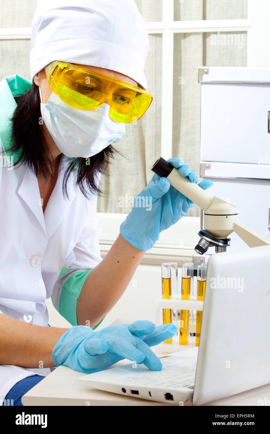 researcher brings data into the computer Stock Photo - Alamy