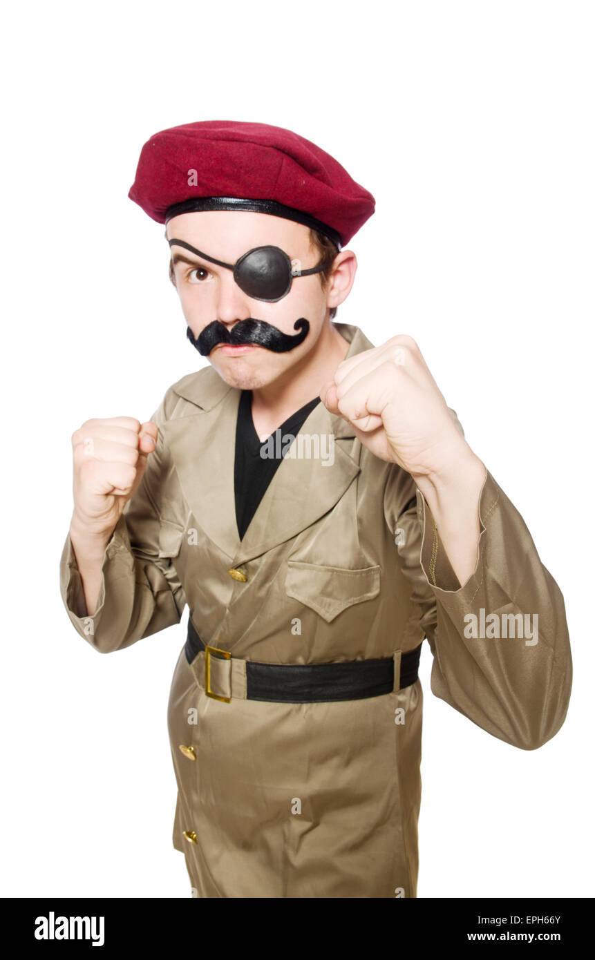 Funny soldier in military concept Stock Photo - Alamy