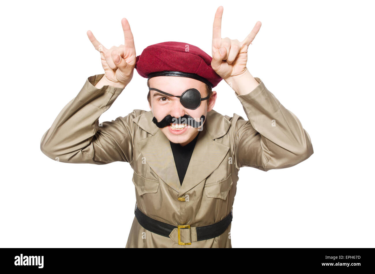 Funny soldier in military concept Stock Photo - Alamy
