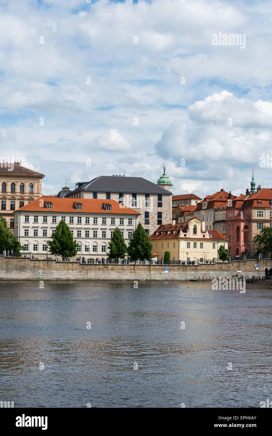 View of Vltava river in Prague Stock Photo - Alamy