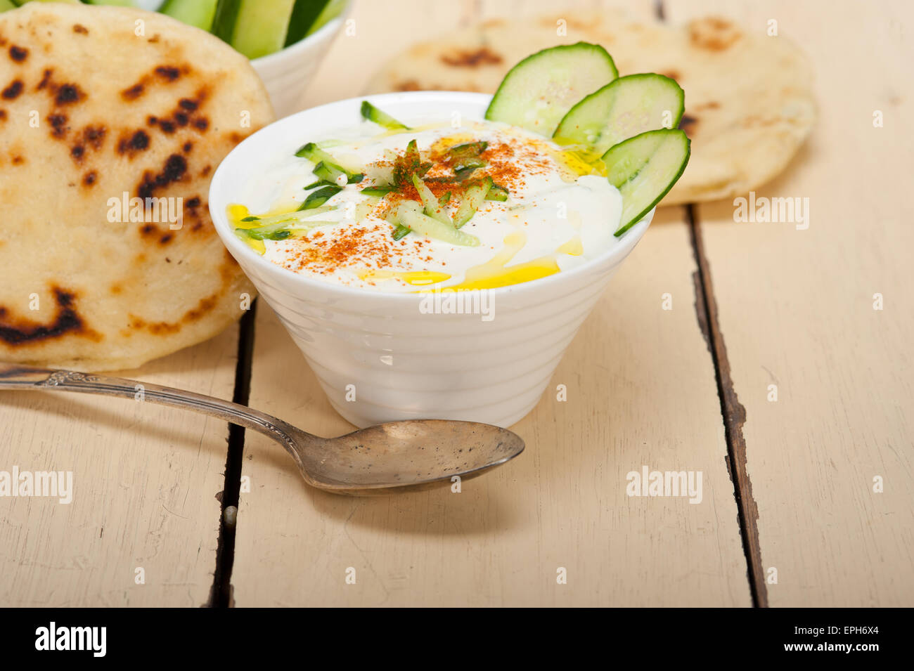 Arab middle east salatit laban wa kh’yar Khyar Bi Laban goat yogurt and ...