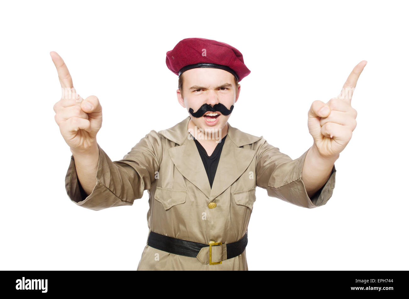 Funny soldier in military concept Stock Photo - Alamy