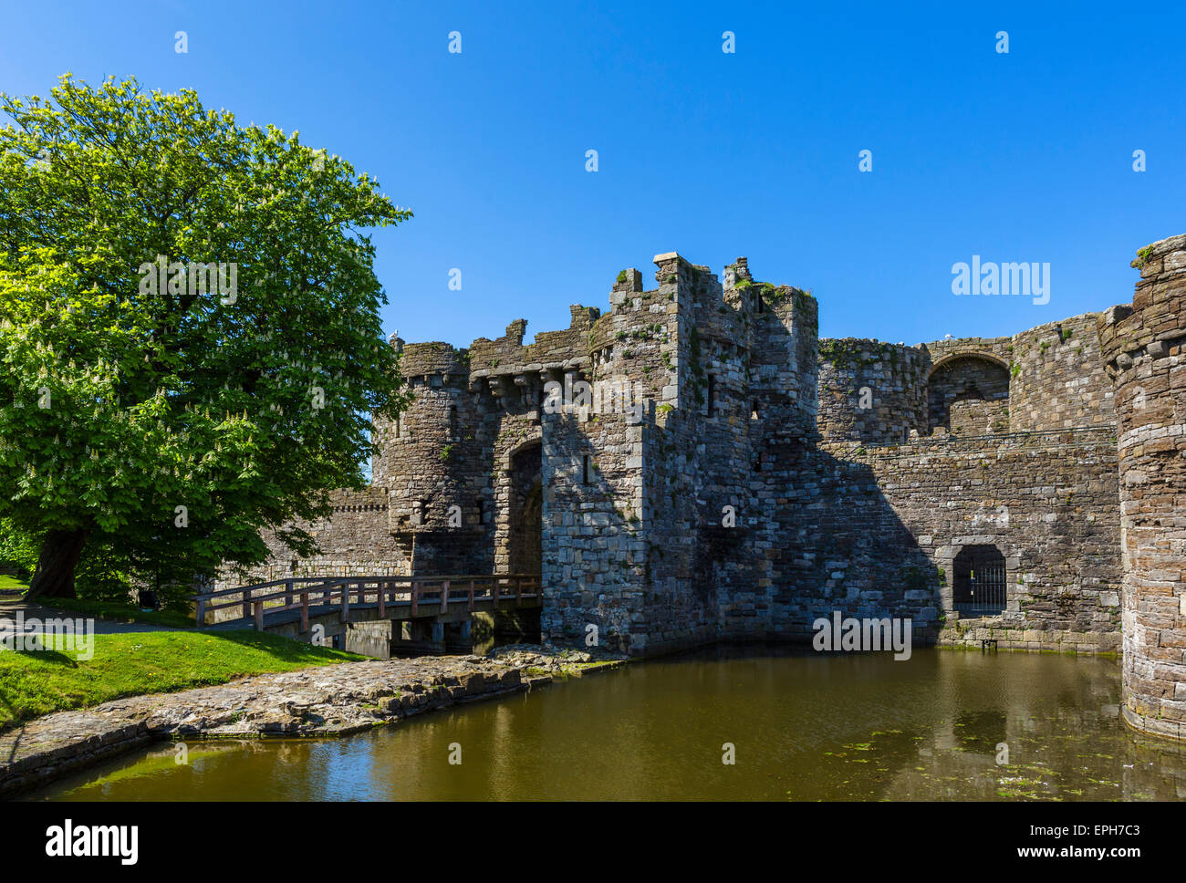 Entrance to Beaumaris Castle, Beaumaris, Anglesey, Wales, UK Stock ...