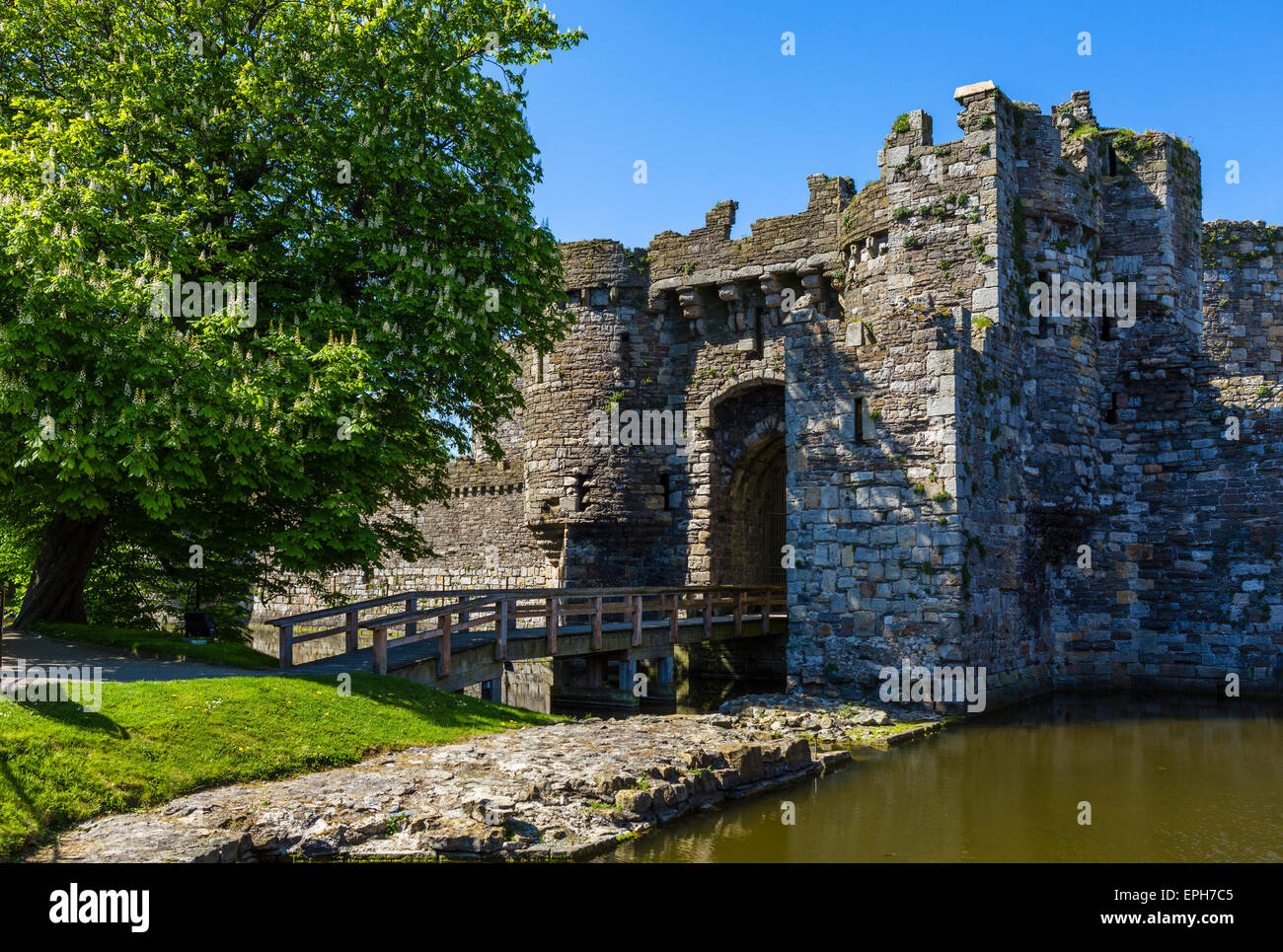 Entrance to Beaumaris Castle, Beaumaris, Anglesey, Wales, UK Stock ...