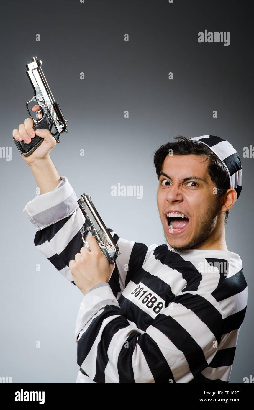 Funny prison inmate gun hi-res stock photography and images - Alamy