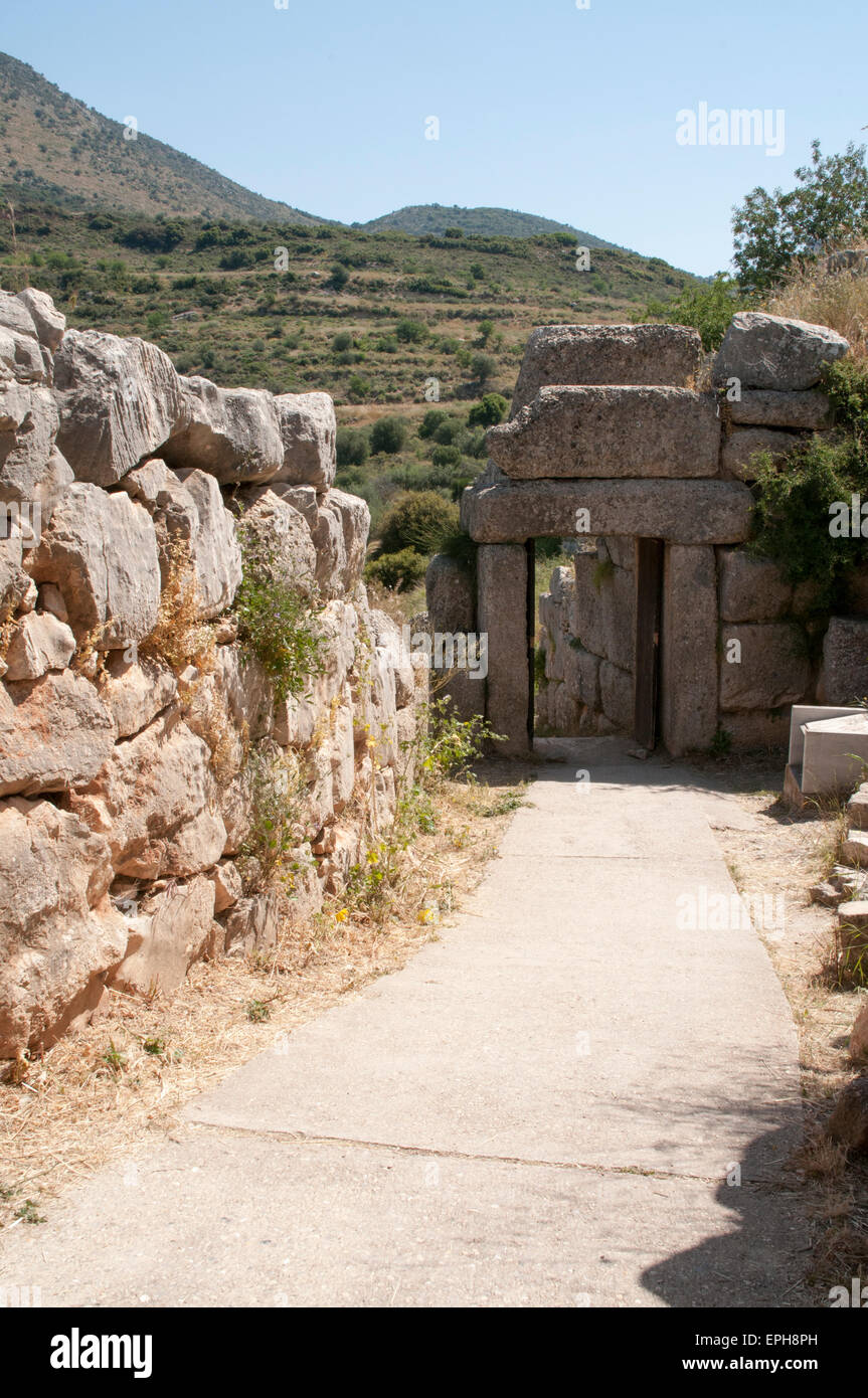 There were two gates to the acropolis of Mycenae, the upper town, here ...