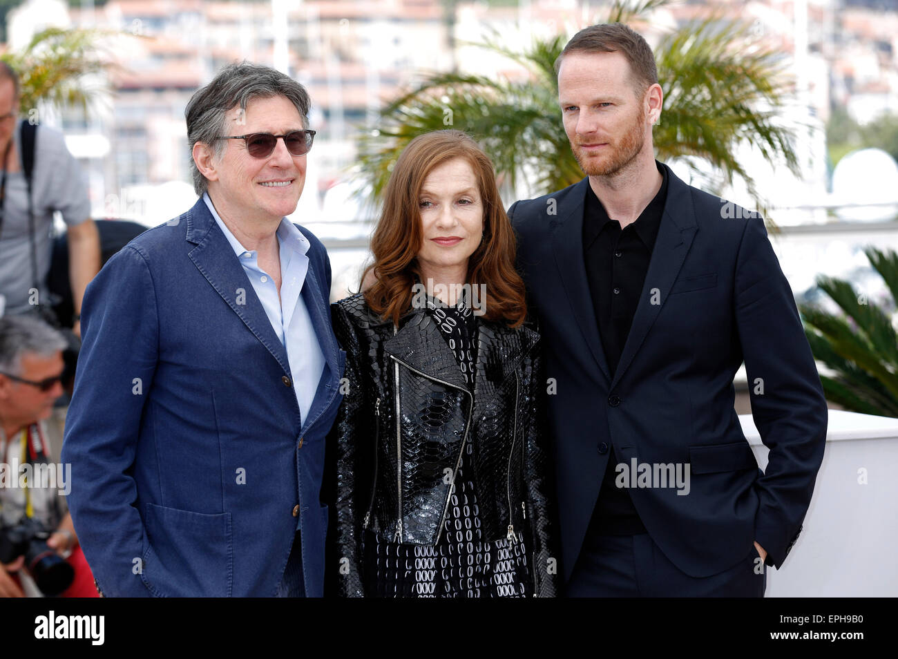Cannes, France, 18th May, 2015. Gabriel Byrne, Isabelle Huppert and ...