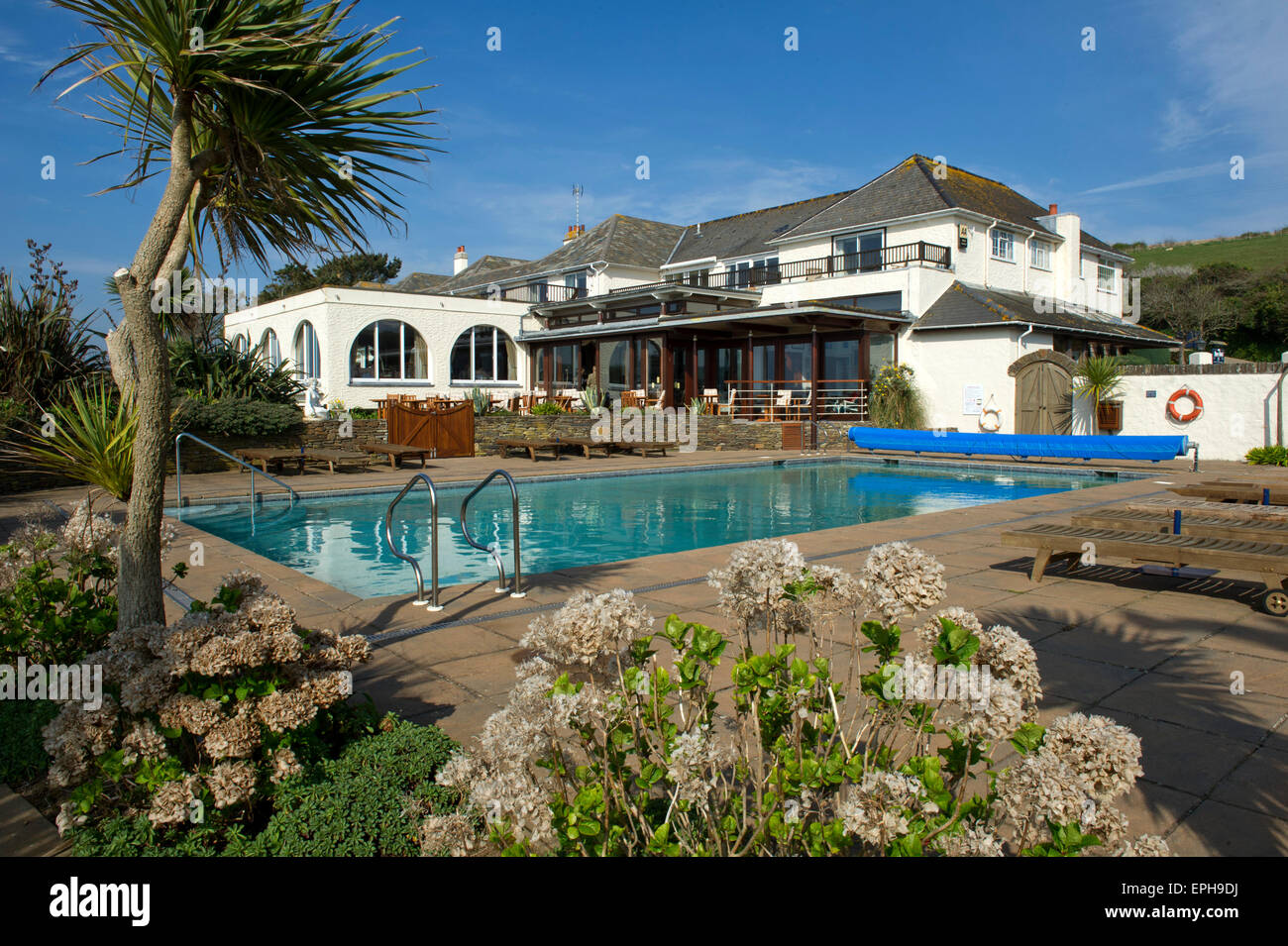The Nare Hotel, Veryan-in-Roseland, Cornwall, UK Stock Photo - Alamy