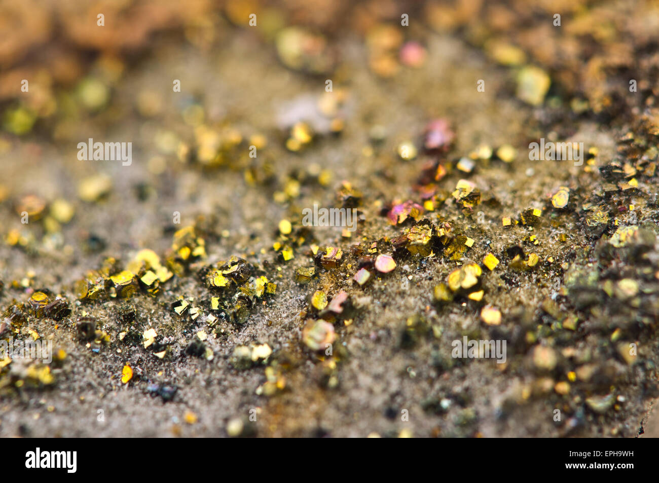 Marcasite (FeS2) iron sulphide with orthorhombic crystal structure ...