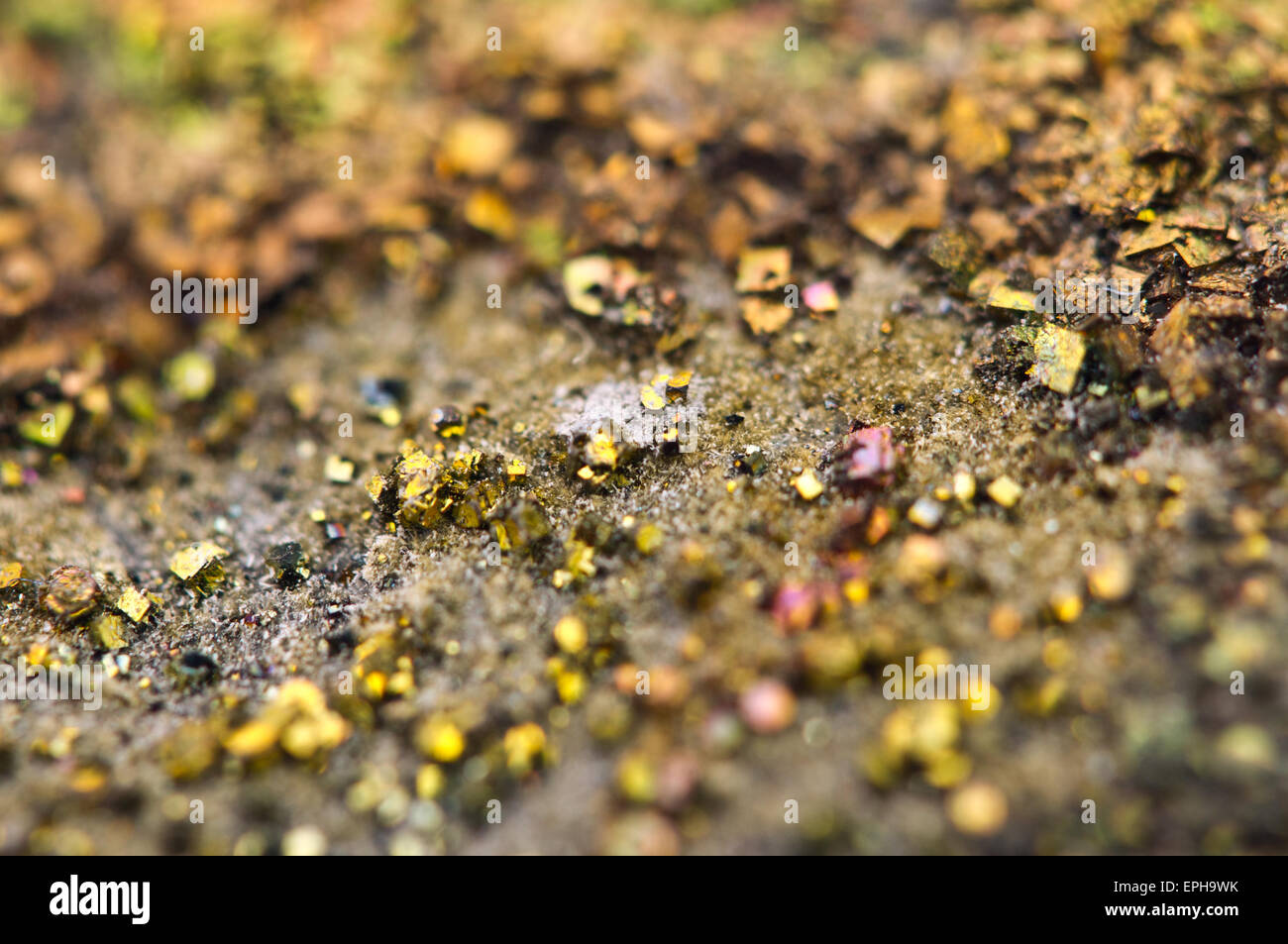 Marcasite (FeS2) iron sulphide with orthorhombic crystal structure ...