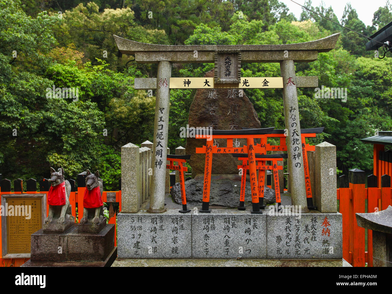 Torii gates at Fushimi Inari-Taish shrine in Kyoto Japan Stock Photo ...