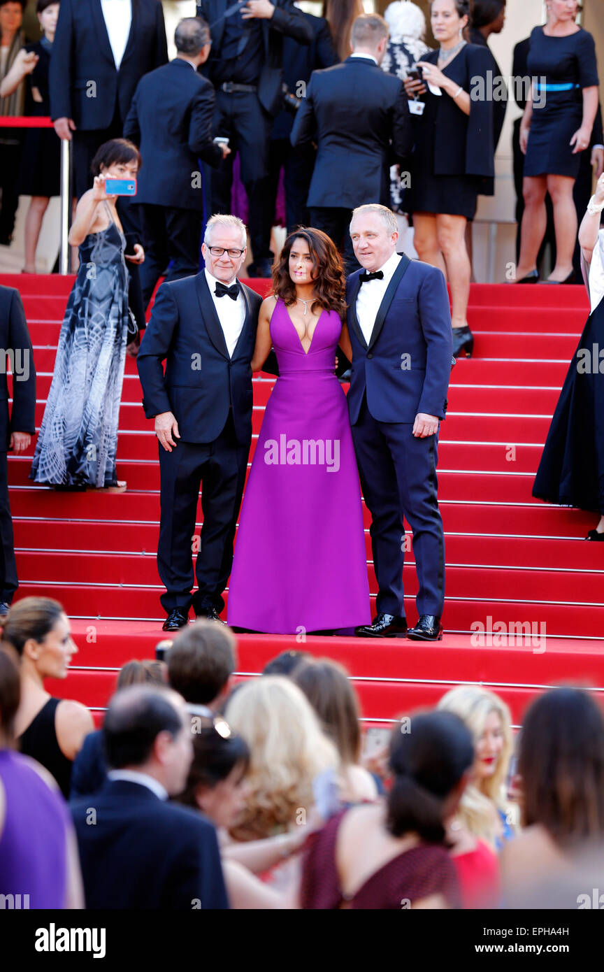 Thierry Fremaux, Salma Hayek and Francois-Henri Pinault attending the ...