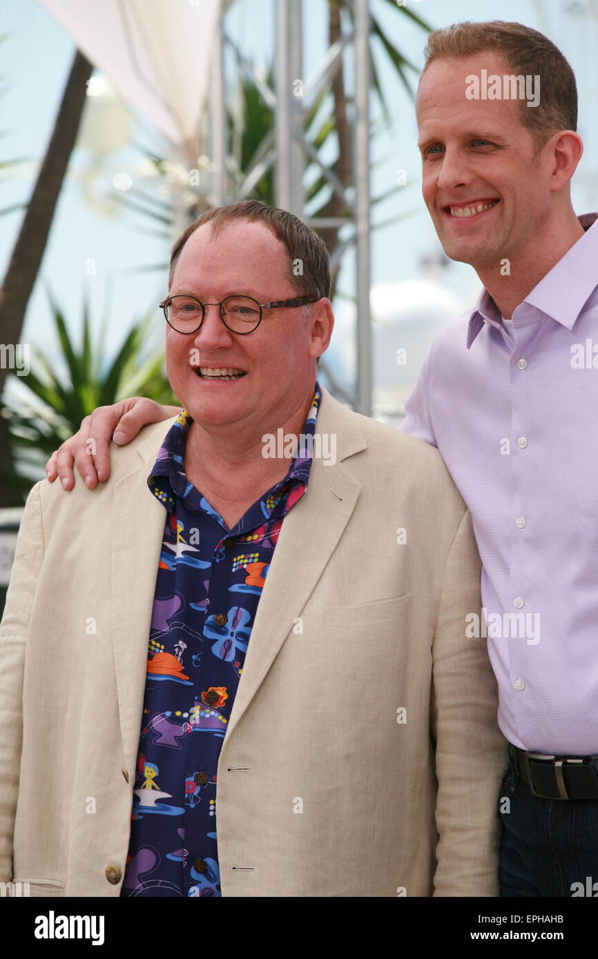 John Lasseter and Director Pete Docter Inside Out film photo call at the 68th Cannes Film ...