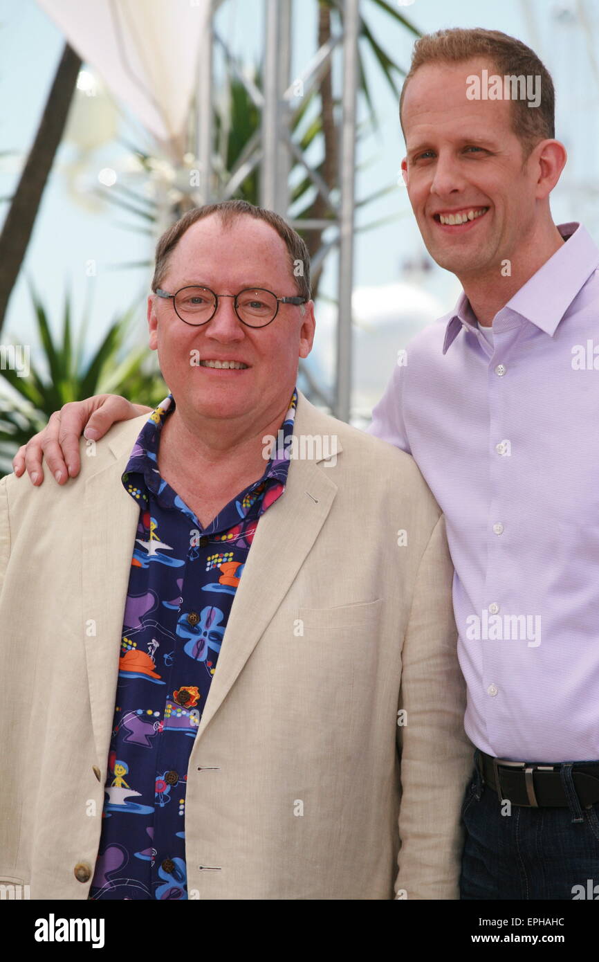 John Lasseter and Director Pete Docter Inside Out film photo call at the 68th Cannes Film ...