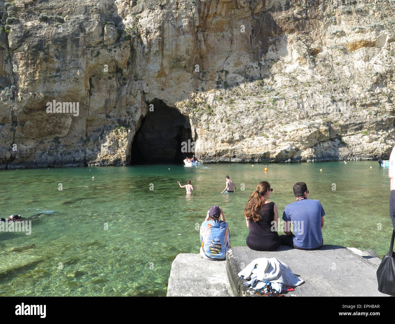 Azure window & Caves at Dwejra, Gozo, Malta Stock Photo - Alamy