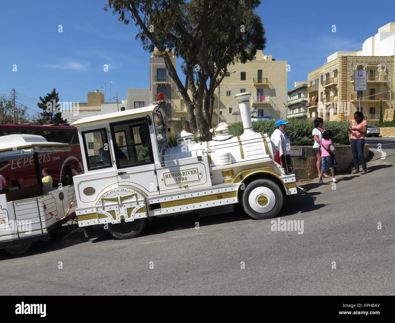 Dotto Road Train at Marsalforn in Gozo, Malta Stock Photo - Alamy