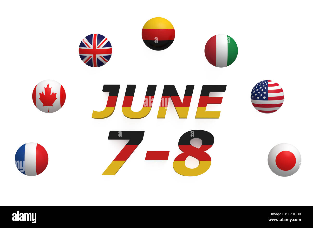 G7 Group of 7 concept isolated on white background Stock Photo - Alamy