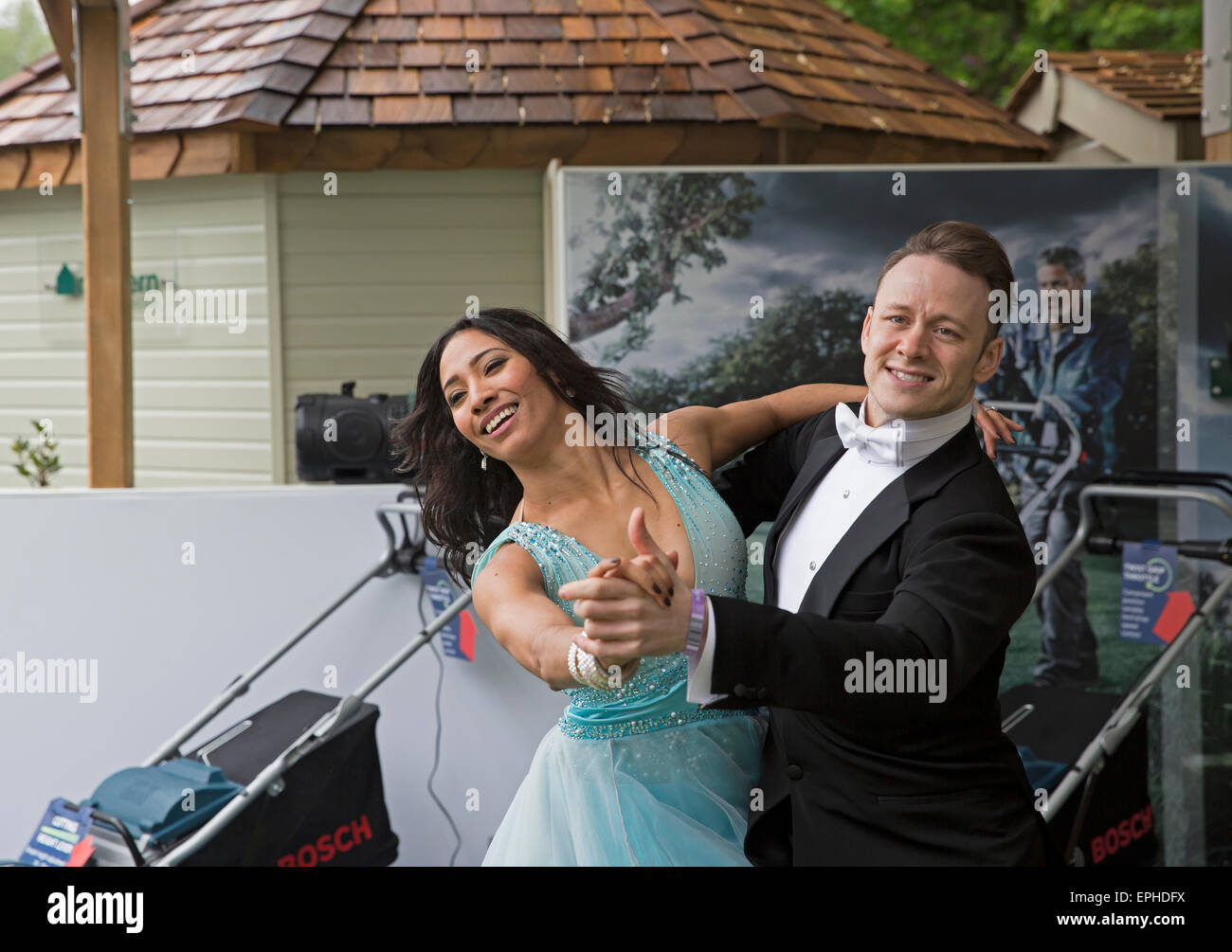 Strictly come dancing stars Karen Hauer and Kevin Clifton dance at RHS ...