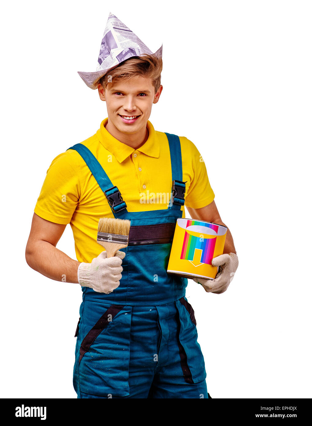 Man builder with construction tools Stock Photo - Alamy