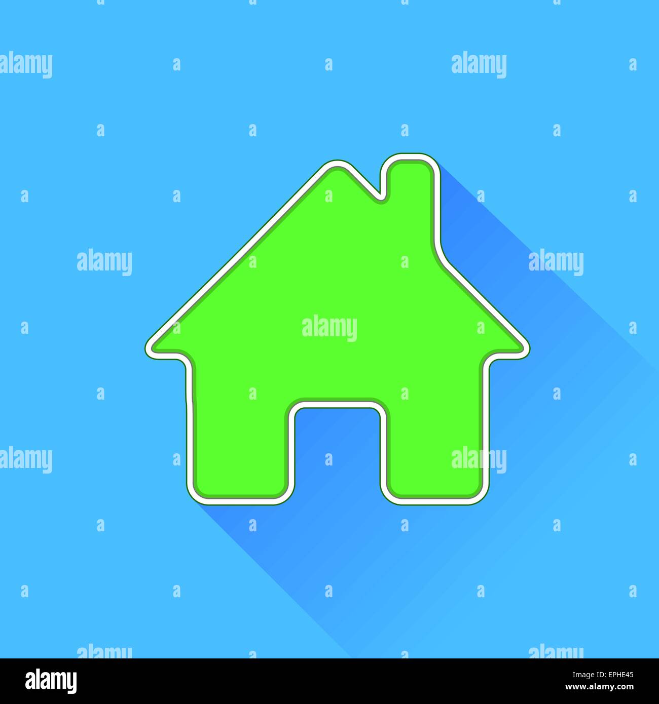 Green Home Icon Stock Vector Image & Art - Alamy