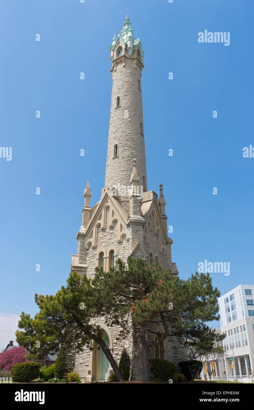 limestone exterior landmark water tower structure in milwaukee ...
