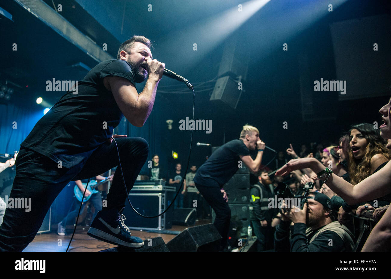 The Welsh rock band The Blackout perform at Scala in London as part of ...