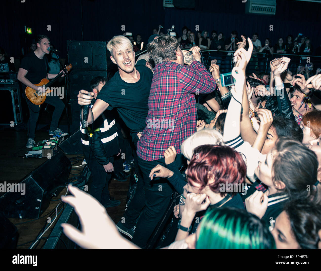 The Welsh rock band The Blackout perform at Scala in London as part of ...