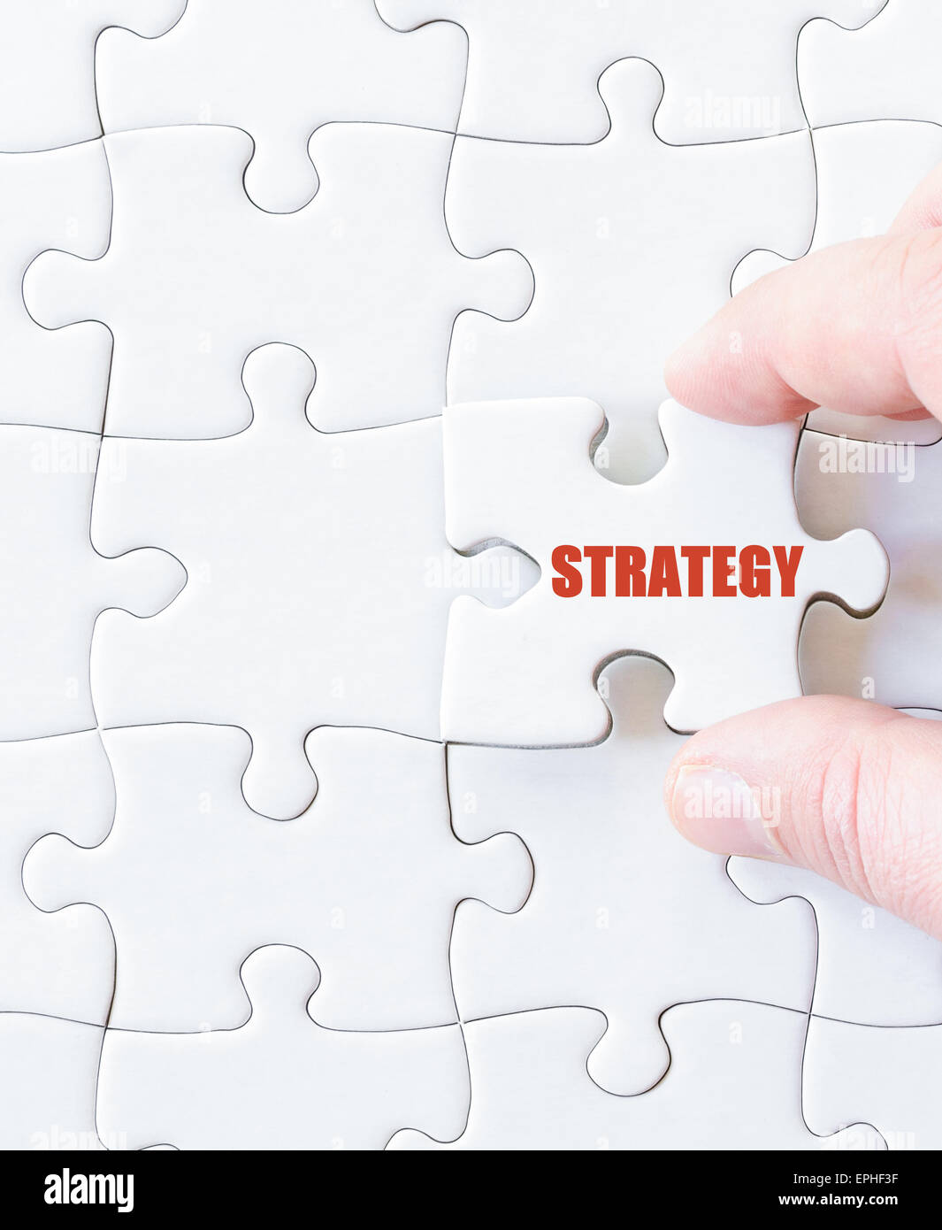Missing jigsaw puzzle piece with word STRATEGY. Business concept image ...
