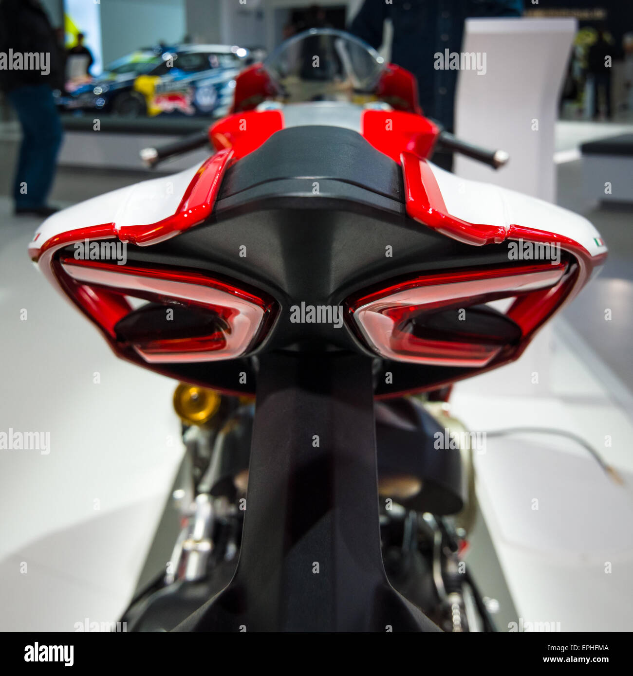 Stop lights of a sport bike Ducati 1299 Panigale by Ducati Corse racing ...
